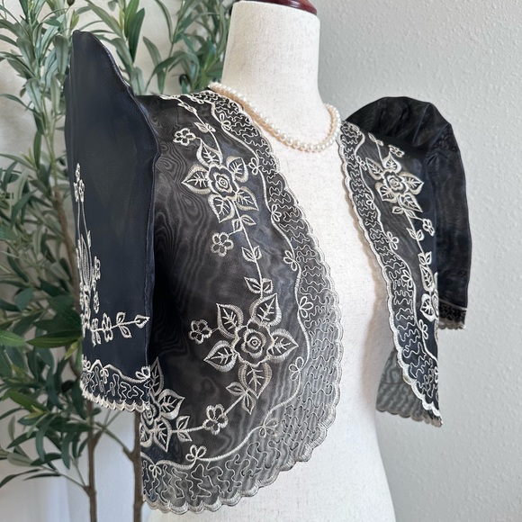 Dresses | Black Organza Terno Sleeve Filipiniana Bolero | Poshmark
